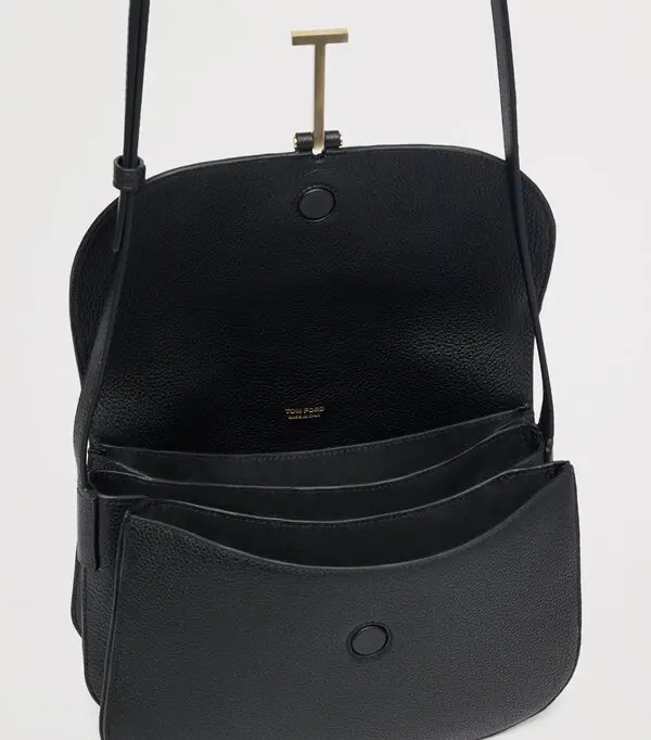TOM FORD Leather Cross-body Bag With Gold-tone Hardware