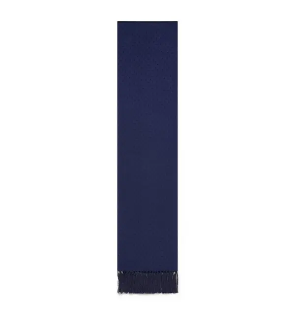 TOM FORD Silk Polka-dot Scarf - Navy