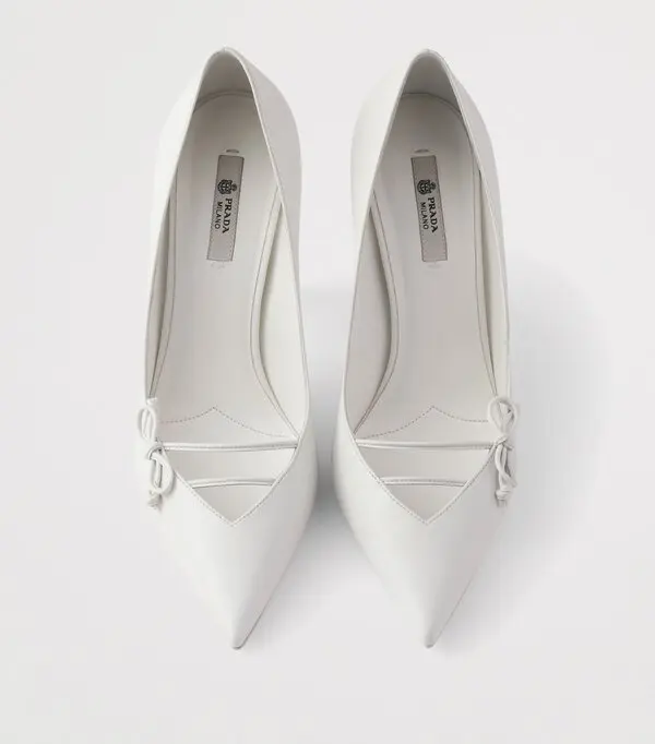 Prada Leather Bow Detail Pumps
