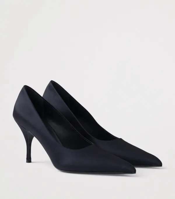 Prada Satin Pointed Toe Stiletto Heel Pumps