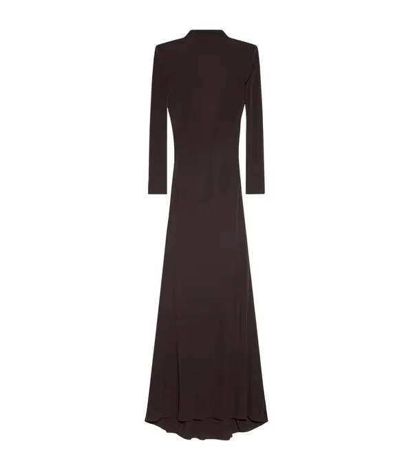 TOM FORD Knitted Back Cut-out Maxi Dress - Brown