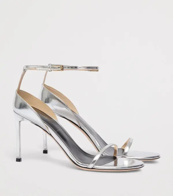 TOM FORD Metallic Leather Heeled Sandals