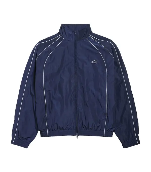 Balenciaga Technical Zip-up Jacket With Reflective Piping - Red