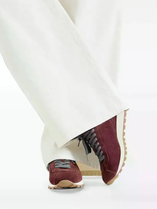 Brunello Cucinelli Suede Runners With Monili Decoration