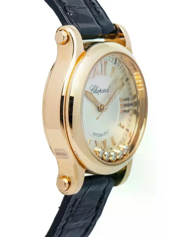Chopard Happy Sport 30mm Watch With Mother-of-pearl Dial And Floating Diamonds