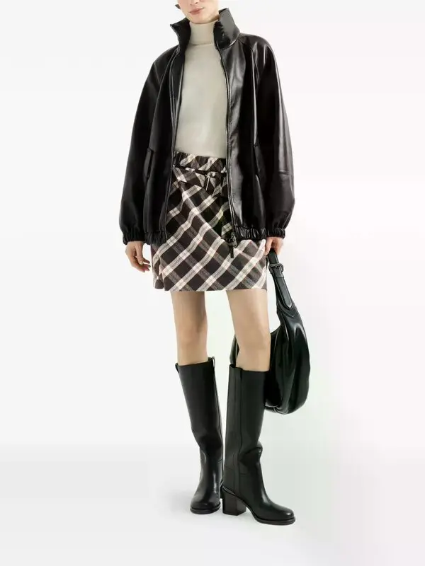 Brunello Cucinelli Nappa Leather Bomber Jacket With Monili