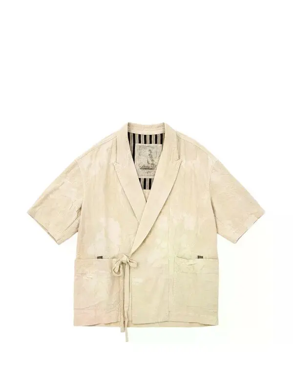 ZIGGY CHEN Tie-fastening Notched-lapels Shirt