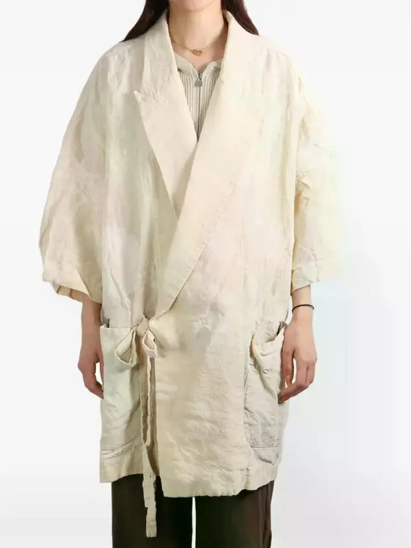 ZIGGY CHEN Tie-fastening Notched-lapels Shirt