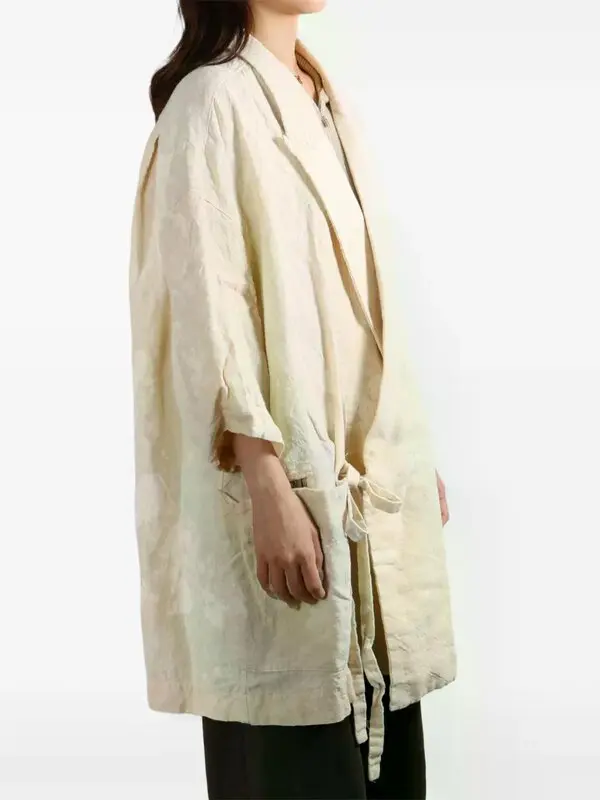 ZIGGY CHEN Tie-fastening Notched-lapels Shirt