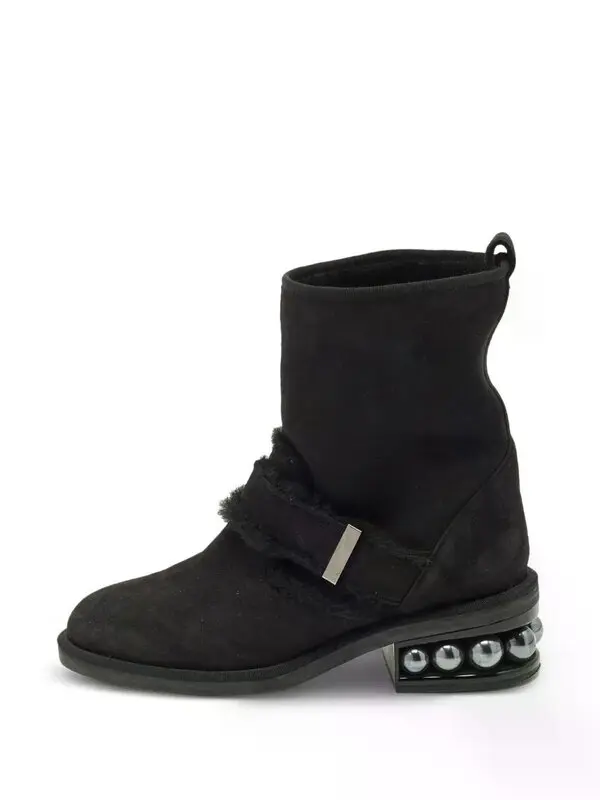 NICHOLAS KIRKWOOD Casati Faux-fur Trim Ankle Boots - Black