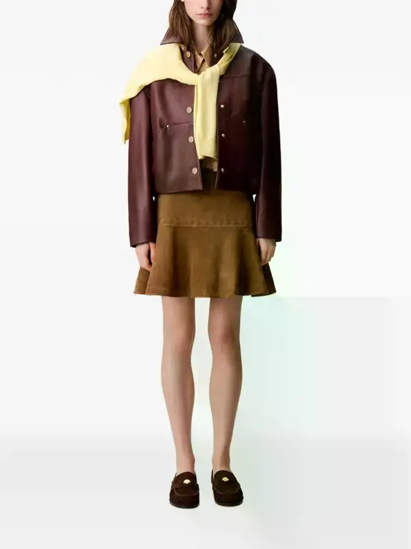 Claudie Pierlot Suede Wrap Skirt