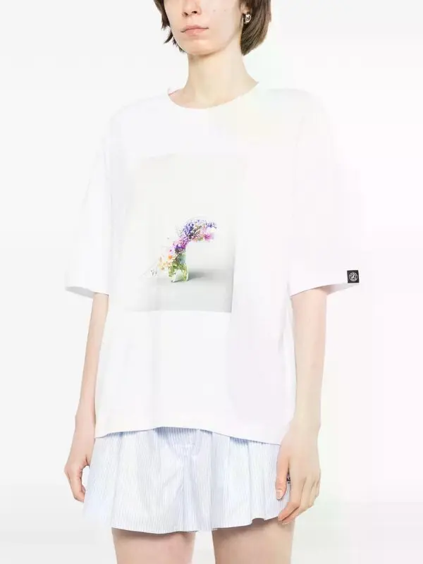 AGNES B. Graphic Print Cotton T-shirt