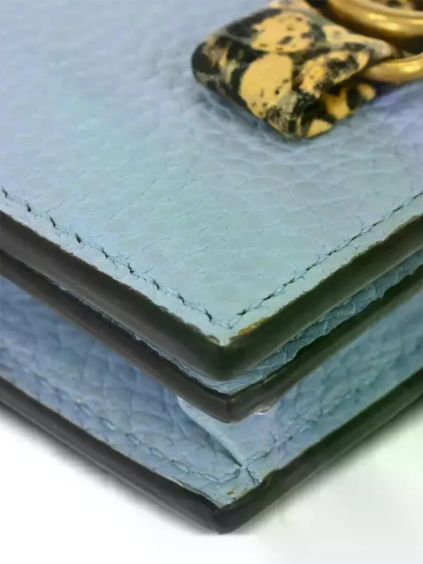 Gucci 1990-2000s Double G Snake-print Wallet