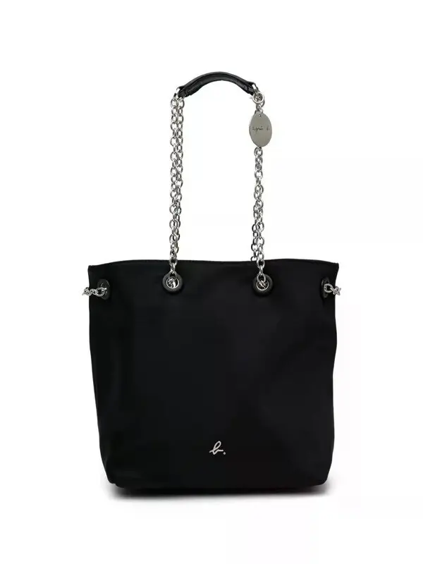 AGNES B. Chain-link Strap Tote Bag