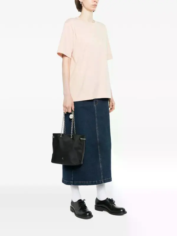 AGNES B. Chain-link Strap Tote Bag