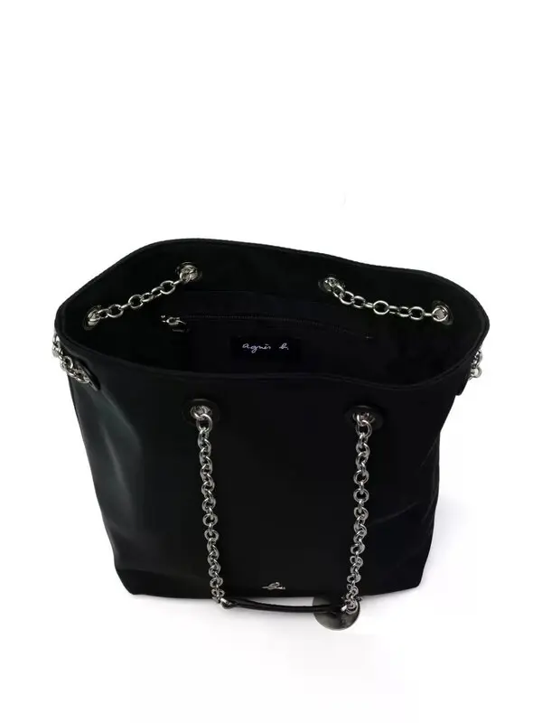 AGNES B. Chain-link Strap Tote Bag