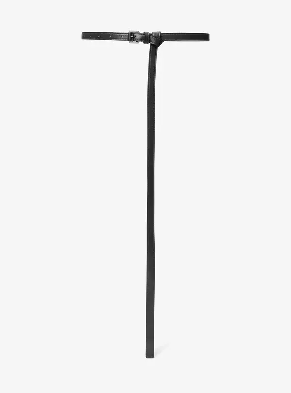 Michael Kors Carolyn Leather Waist Belt - Black