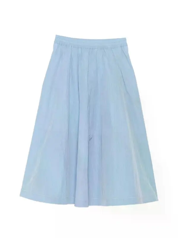 AGNES B. Ribstop Midi Skirt - Blue