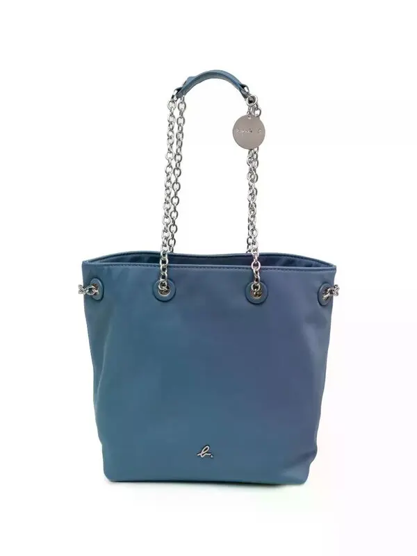 AGNES B. Chain-link Strap Tote Bag - Blue