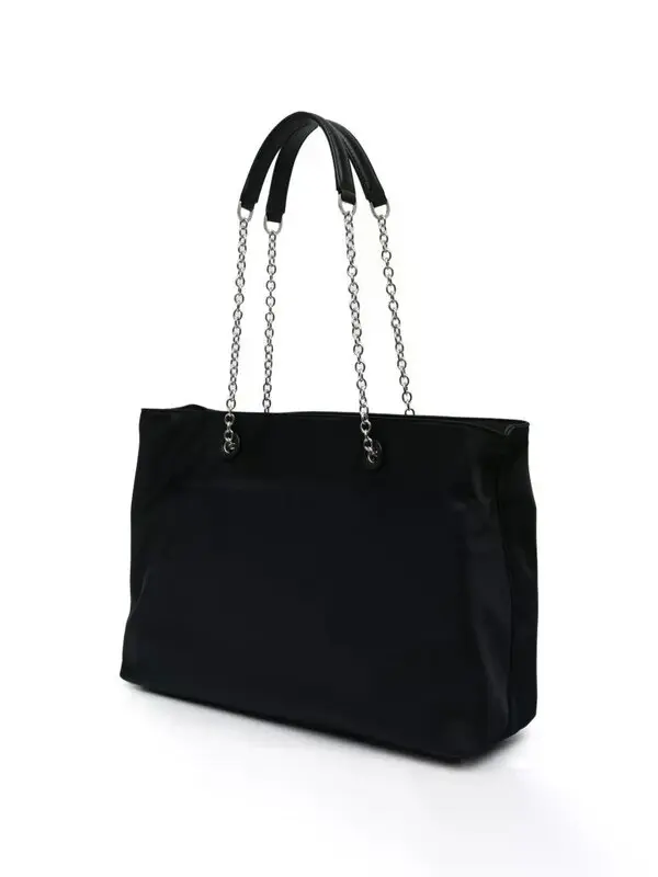 AGNES B. Chain-link Logo-plaque Tote Bag