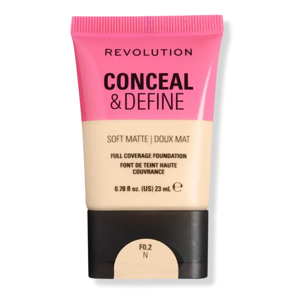 REVOLUTION BEAUTY Conceal & Define Soft Matte Full Coverage Foundation - F0.2n