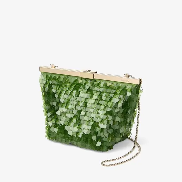 JIMMY CHOO Ganache Heart Paillettes Clutch Bag