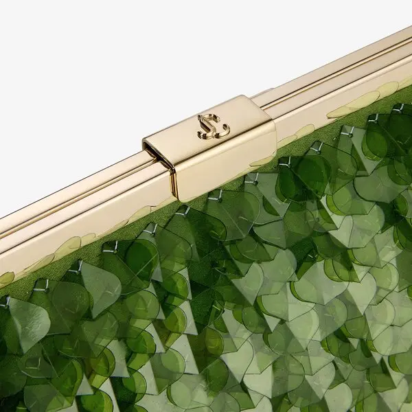 JIMMY CHOO Ganache Heart Paillettes Clutch Bag