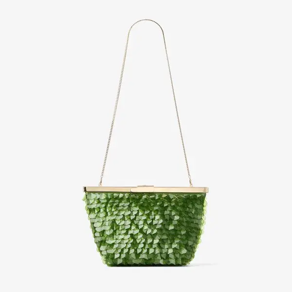 JIMMY CHOO Ganache Heart Paillettes Clutch Bag