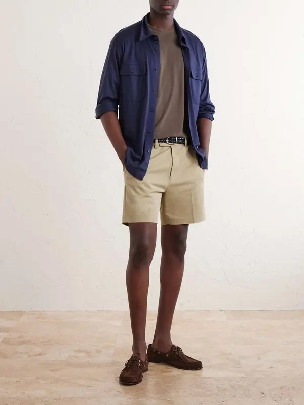 TOM FORD Straight-leg Cotton-blend Twill Shorts