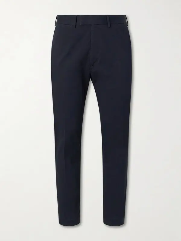 TOM FORD Tapered Cotton-blend Twill Trousers