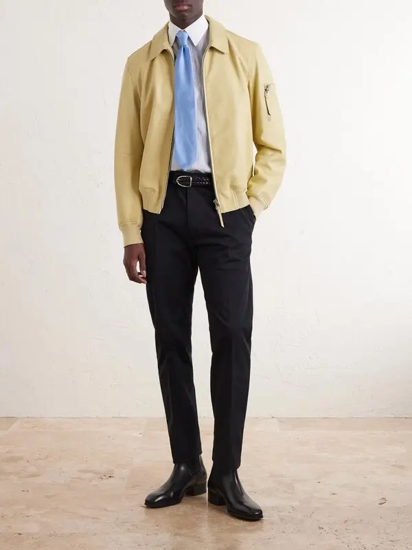 TOM FORD Tapered Cotton-blend Twill Trousers