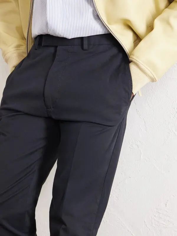 TOM FORD Tapered Cotton-blend Twill Trousers