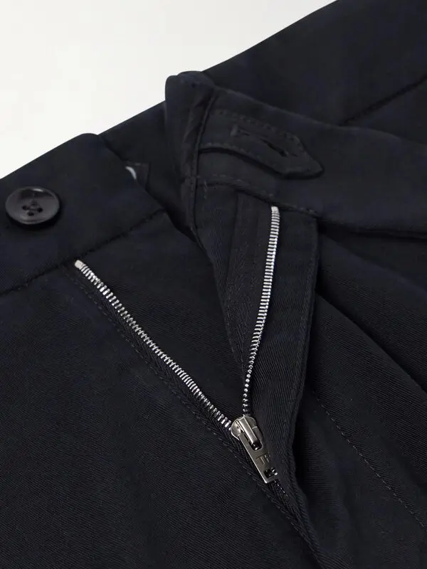 TOM FORD Tapered Cotton-blend Twill Trousers