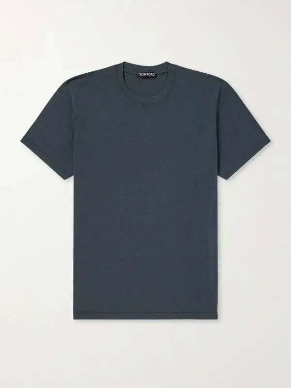 TOM FORD Lyocell And Cotton-blend T-shirt - Green
