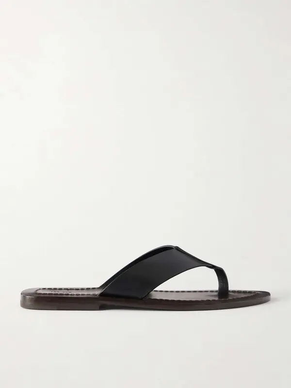 THE ROW Dan Leather Flip Flops