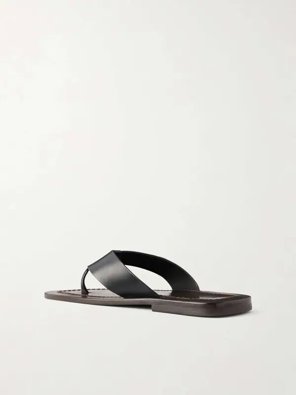 THE ROW Dan Leather Flip Flops
