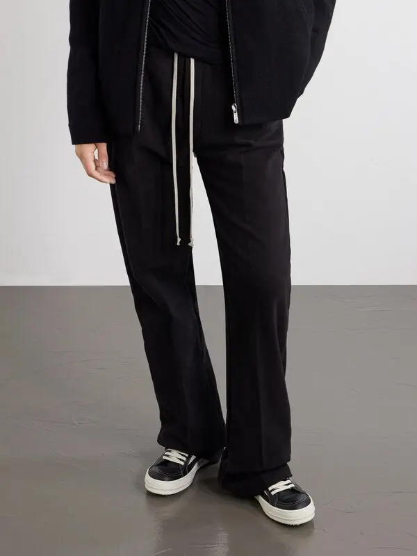 Rick Owens Suede-trimmed Leather And Rubber Sneakers