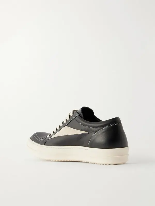 Rick Owens Suede-trimmed Leather And Rubber Sneakers