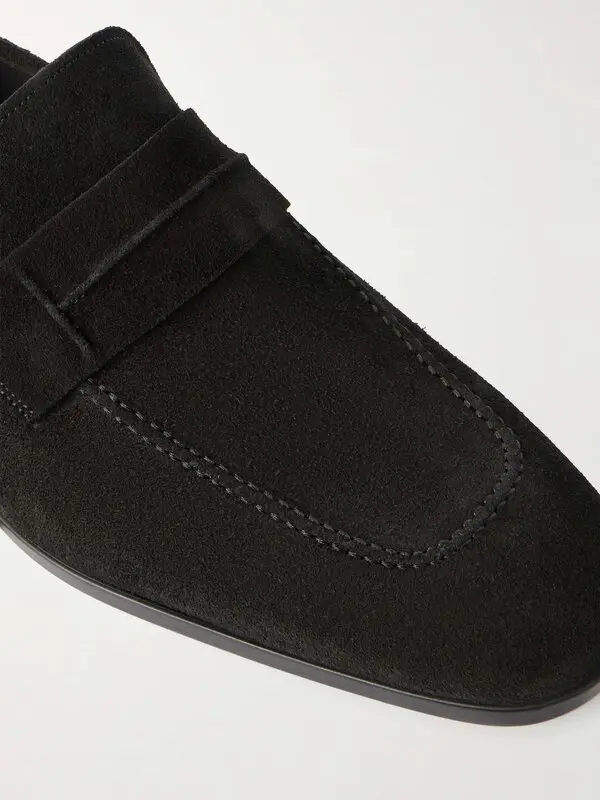 TOM FORD Sean Suede Penny Loafers