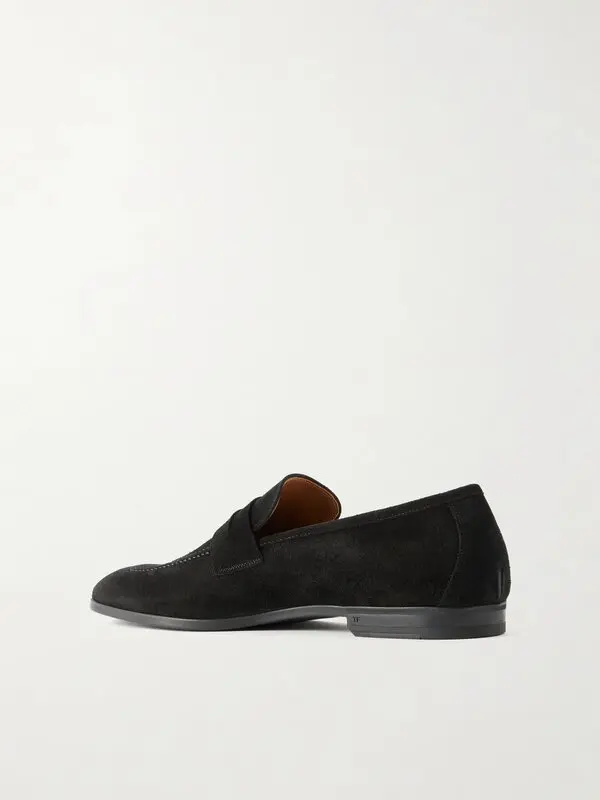 TOM FORD Sean Suede Penny Loafers