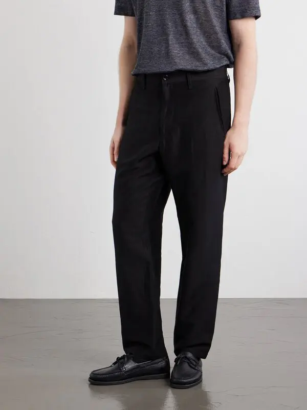 Rag & Bone Evan Straight-leg Wool And Linen-blend Trousers