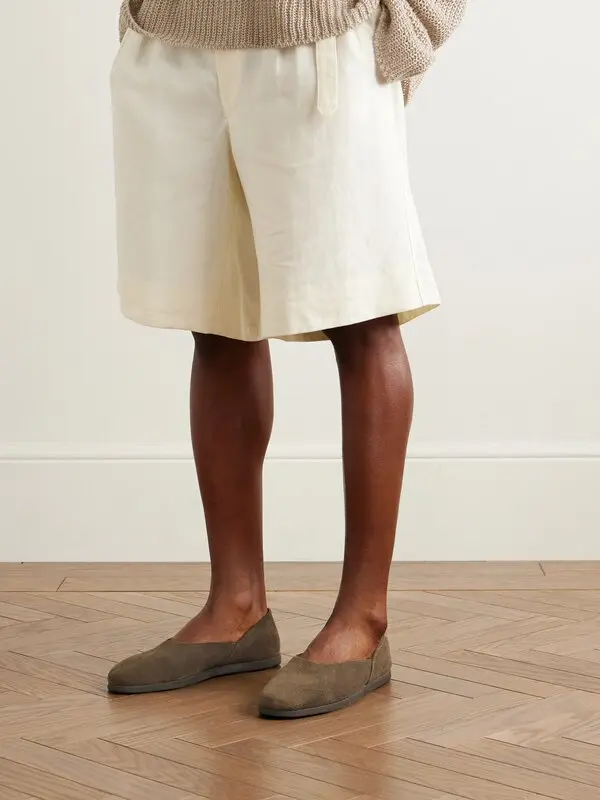 STOFFA Suede Slip-on Slippers