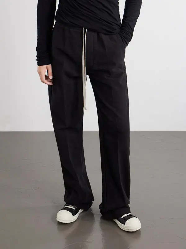 Rick Owens Ramones Full-grain Leather And Rubber Sneakers - Black