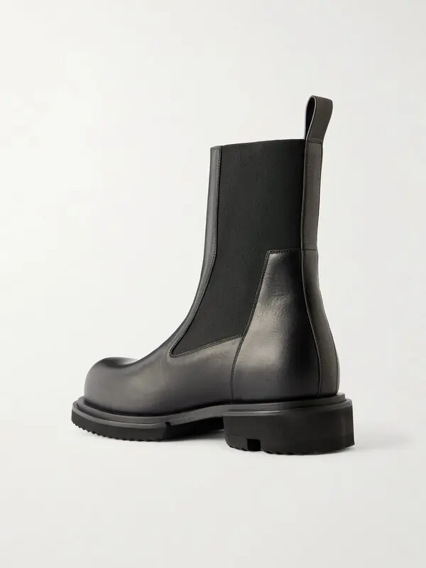 Rick Owens Beatle Leather Chelsea Boots