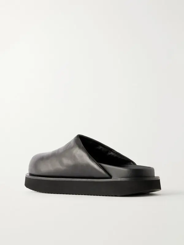 Rick Owens Padded Leather Platform Mules