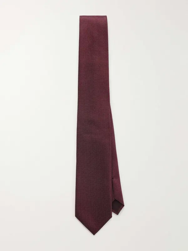 TOM FORD 7cm Silk-jacquard Tie - Red