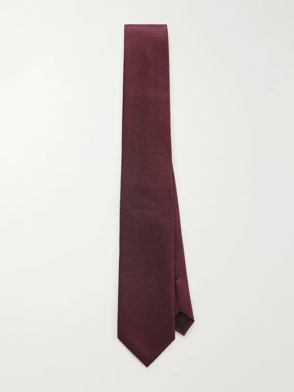 TOM FORD 7cm Silk Jacquard Neck Tie - Red