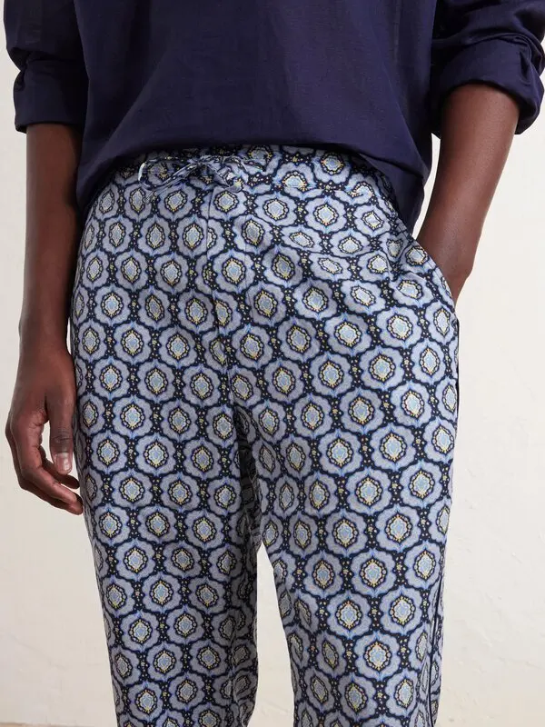 Orlebar Brown Alfred Straight-leg Printed Lyocell-satin Trousers - Blue
