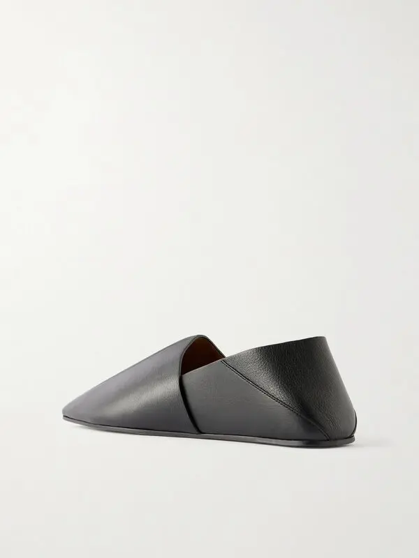 Loewe Origami Leather Slippers