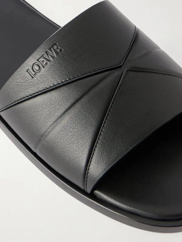 Loewe Origami Leather Slides